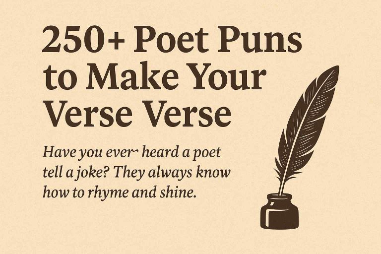 250+ Poet Puns to Make Your Verse Verse - Puns Book