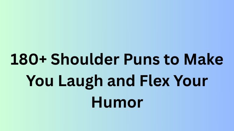180+ Shoulder Puns to Make You Laugh and Flex Your Humor - Puns Book